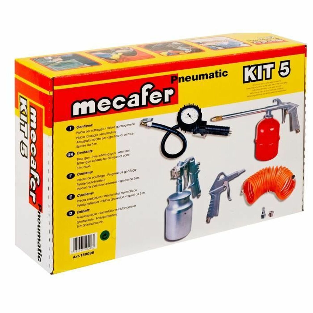 Kit de acessórios para compressor de ar MECAFER 5 Peças – Tekmaquinas ...