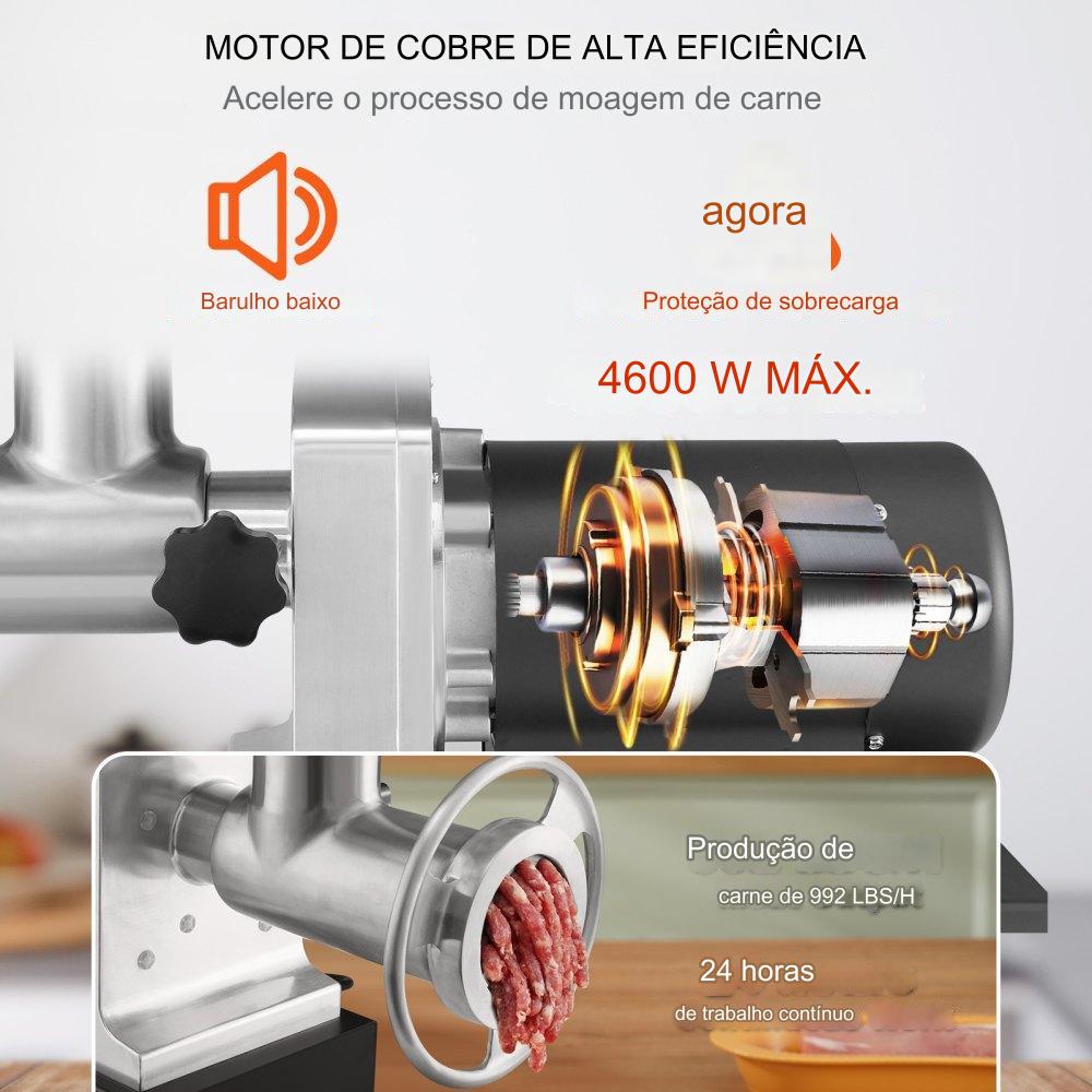 Moedor de Carne Elétrico 450kg/h – Tekmaquinas - O seu sonho é a nossa ...